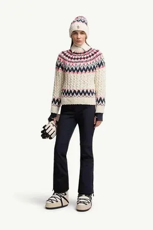 Moncler Geometric Jacquard Wool Blend Jumper