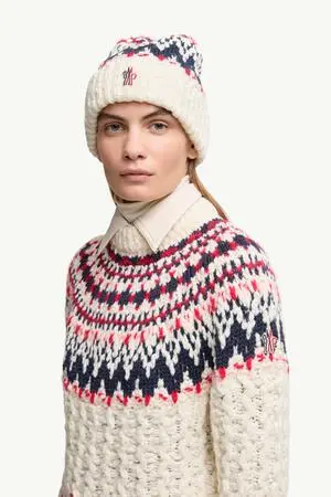 Moncler Geometric Jacquard Wool Blend Jumper