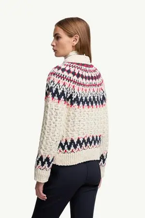 Moncler Geometric Jacquard Wool Blend Jumper