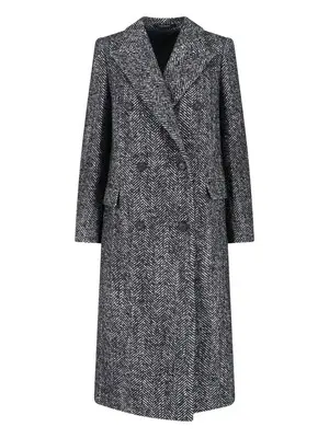 Tagliatore Jole Double-breasted Coat - Black