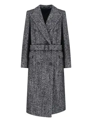 Tagliatore Jole Double-breasted Coat - Black