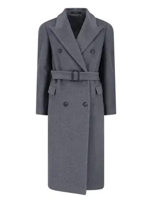Tagliatore Jole' Cashmere Double-breasted Coat - Gray
