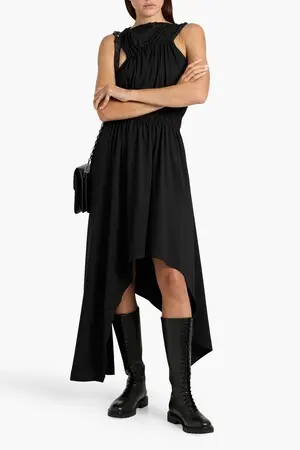 Alexander McQueen Asymmetric Cotton-jersey Maxi Dress