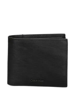 Calvin Klein Logo-plaque Leather Wallet - Black