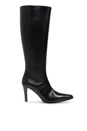Women's Black Knee High Heels Boots