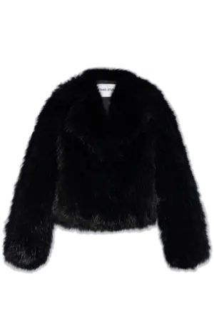 STAND STUDIO Samara Faux Fur - Black