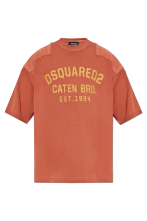 Dsquared2 T-shirt With Logo - Orange