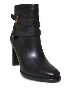 Ralph Lauren 83mm Buckle-strap Leather Boots
