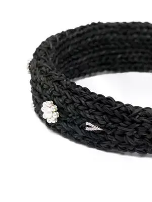SHUSHU/TONG Embellished Braided Headband