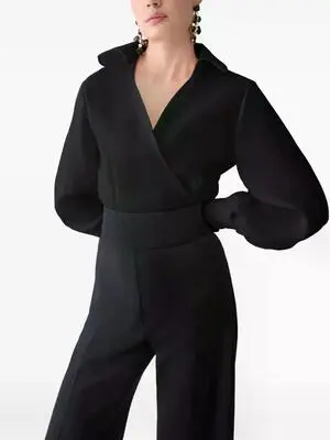 Carolina Herrera Puff-sleeve Wrap Top