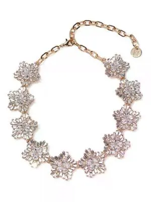 Carolina Herrera Crystal Snowflake Pendant Necklace - Gold
