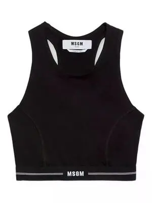 MSGM Racerback Striped Tank Top