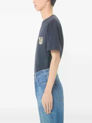 Valentino Garavani Vg-patch Cotton T-shirt - Blue