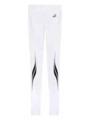 MSGM Logo Graphic Leggings - White