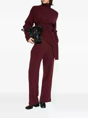 LANVIN Elasticated-waistband Wool-blend Trousers