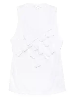 Comme Des Garçons Knot-detail Tank Top - White