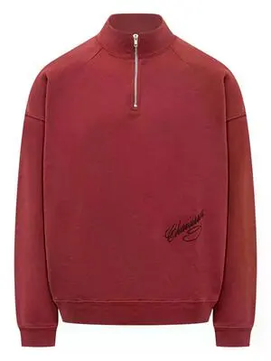 WILLY CHAVARRIA Bravo Quarter-zip Sweatshirt - Red
