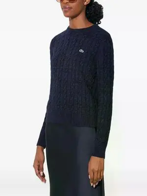 Lacoste Cable-knit Sweater With Logo