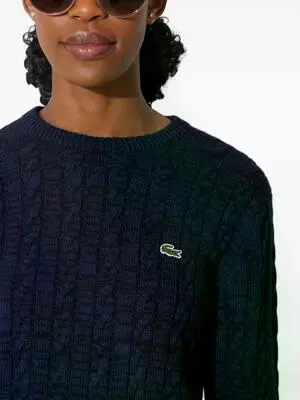Lacoste Cable-knit Sweater With Logo