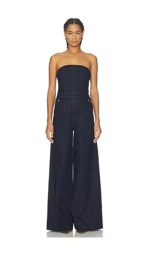 Paige Francesca Denim Jumpsuit - Saville