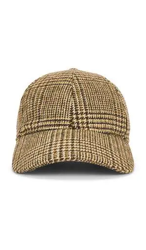 Rag & Bone Harlow Baseball Cap - Camel Heritage Plaid