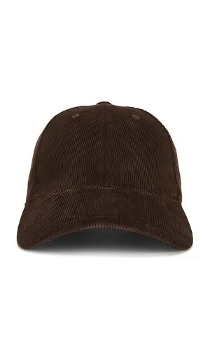 Rag & Bone Harlow Baseball Cap - Dark Espresso Corduroy