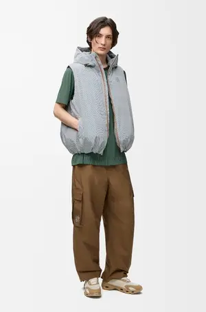 Loewe Padded Puffer Vest - Beige/blue