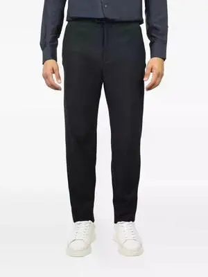 Emporio Armani Micro-textured Trousers - Blue