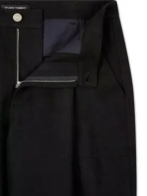 STUDIO TOMBOY Button-detail Cotton Trousers