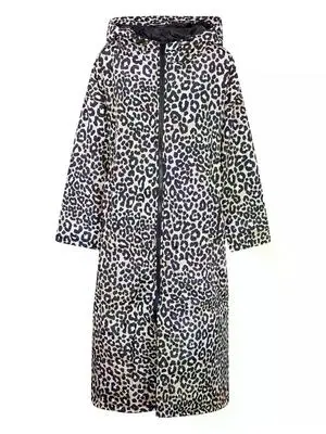 SITTINGSUITS Animal-print Hooded Coat - Neutrals