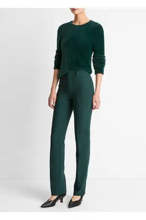 Vince Cotton-blend Slim Cigarette Pant - Green / Floral