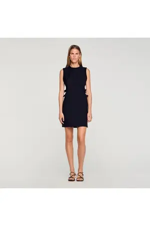 Sandro Mini Dress With Cutouts