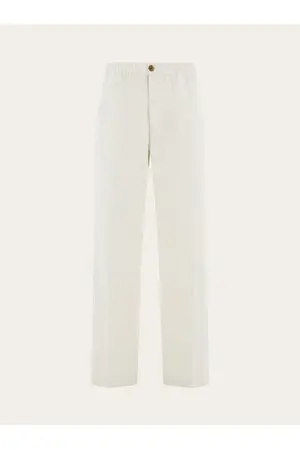 FERRAGAMO Tailored Crêpe Cotton Viscose Jogger Trouser
