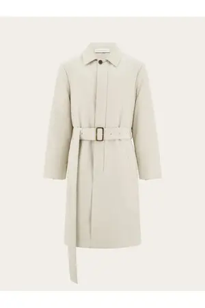 FERRAGAMO Belted Padded Trench - Natural