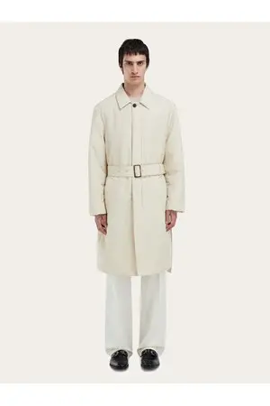 FERRAGAMO Belted Padded Trench - Natural