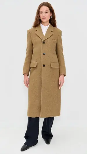 DUNST 2-way 3-button Boucle Wool Coat