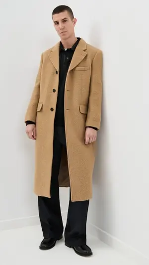 DUNST 2-way 3-button Boucle Wool Coat