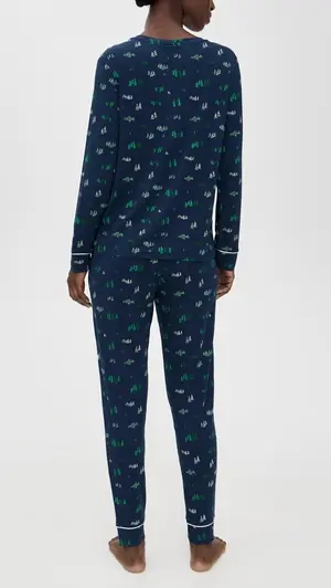 Eberjey Gisele Printed Crew Pajama Set