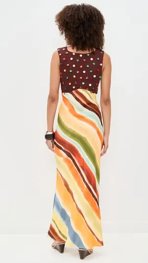 NEVER FULLY DRESSED Beaded Allegra Maxi Dress