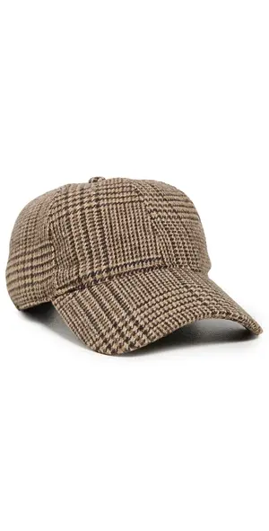 Rag & Bone Harlow Baseball Cap - Camel Heritage Plaid