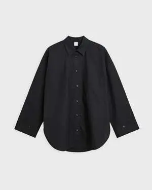 BY MALENE BIRGER Classic Organic Cotton Relaxed Fit Shirt - Black