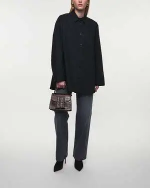 BY MALENE BIRGER Classic Organic Cotton Relaxed Fit Shirt - Black