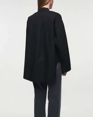 BY MALENE BIRGER Classic Organic Cotton Relaxed Fit Shirt - Black