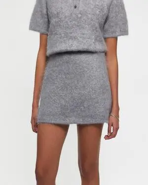 Almada Label Mimi Brushed Cashmere Mini Skirt