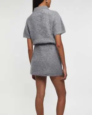 Almada Label Mimi Brushed Cashmere Mini Skirt