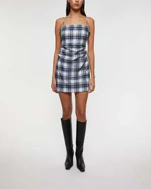 Acne Studios Strap Checked Mini Dress