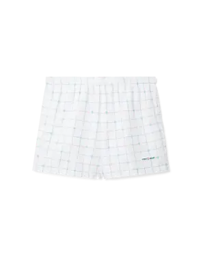 Casablanca Tennis Check Swim Trunks - Orange