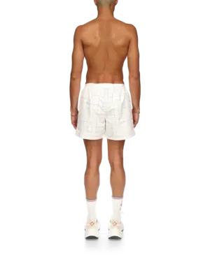 Casablanca Tennis Check Swim Trunks