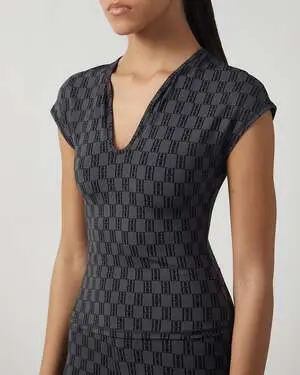 BY MALENE BIRGER Venazia Athletic Top - Monogram Print