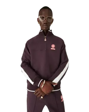 Casablanca Quarter Zip Laurel Sweatshirt - White